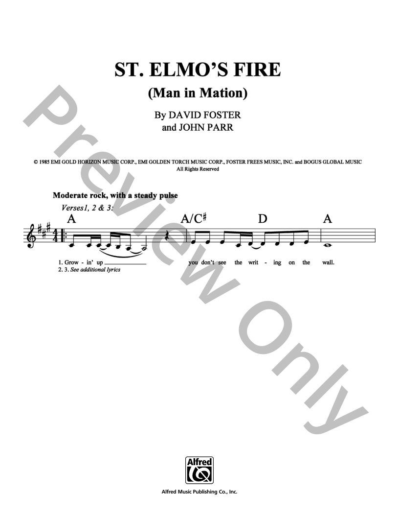 Saint Elmos Fire | J.W. Pepper