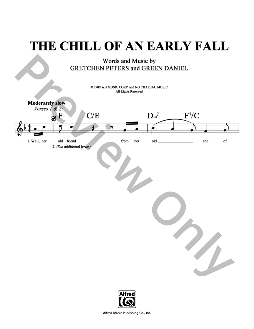 Chill of an Early Fall | J.W. Pepper