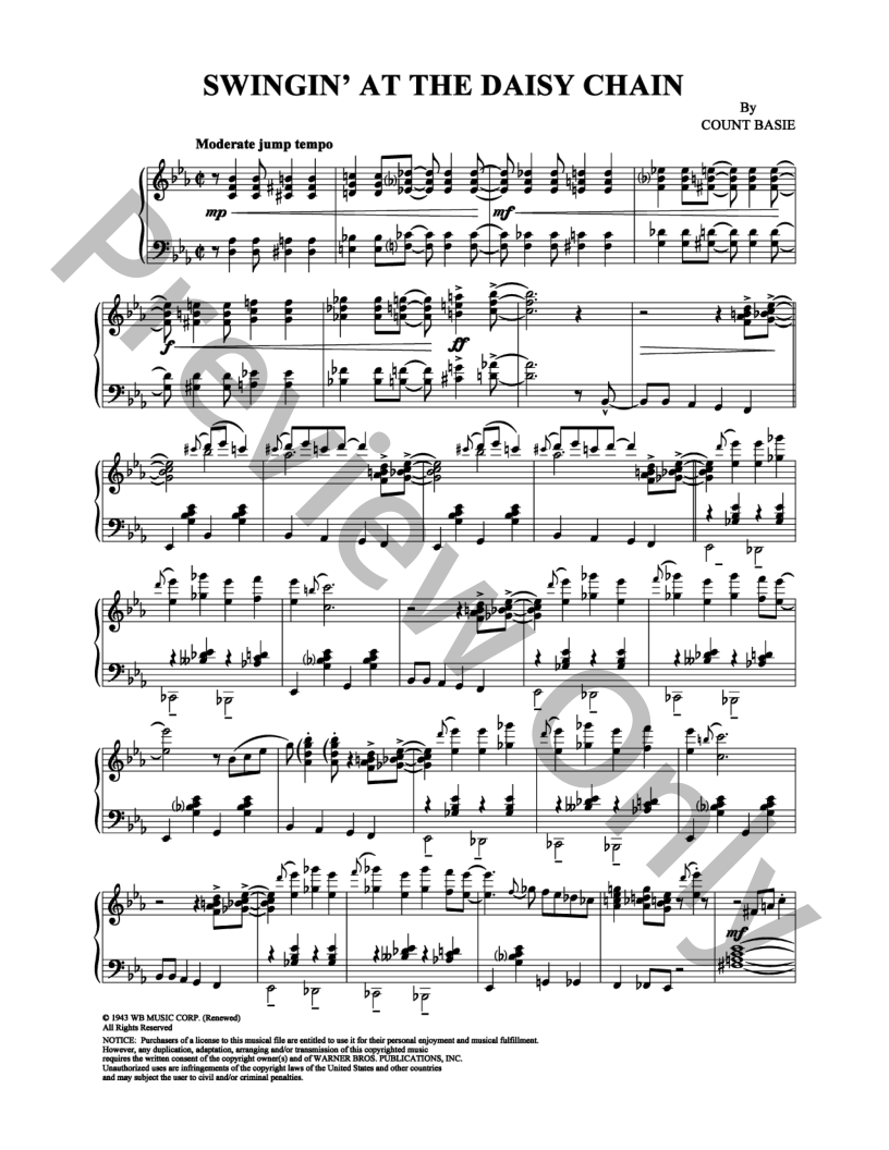 Swinging at the Daisy Chain Piano Sheet Music | J.W. Pepper