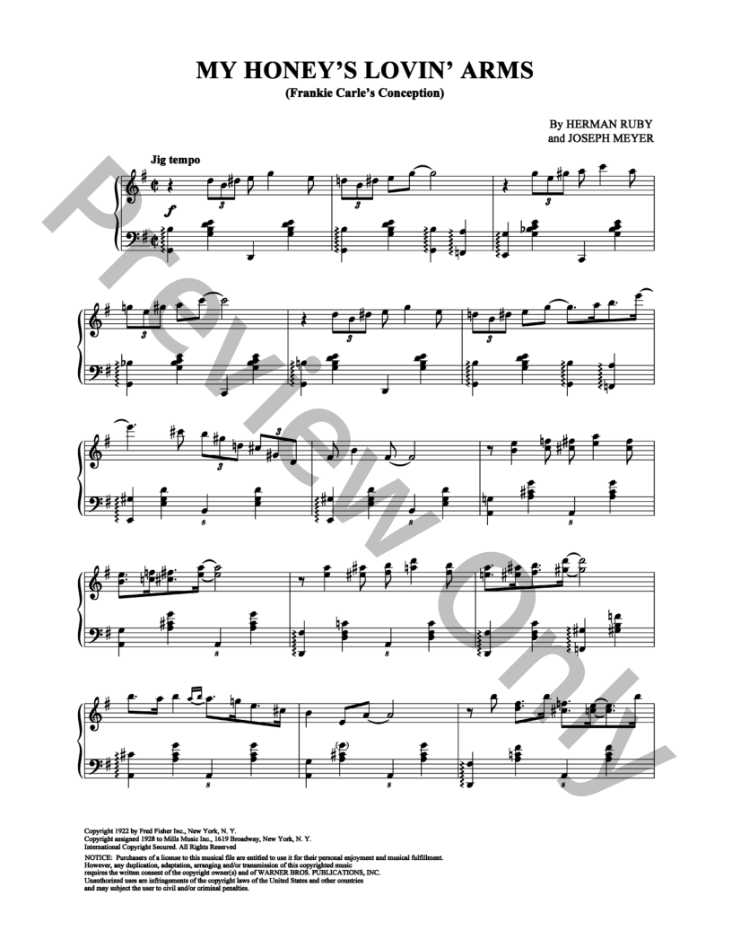 My Honeys Loving Arms | J.W. Pepper