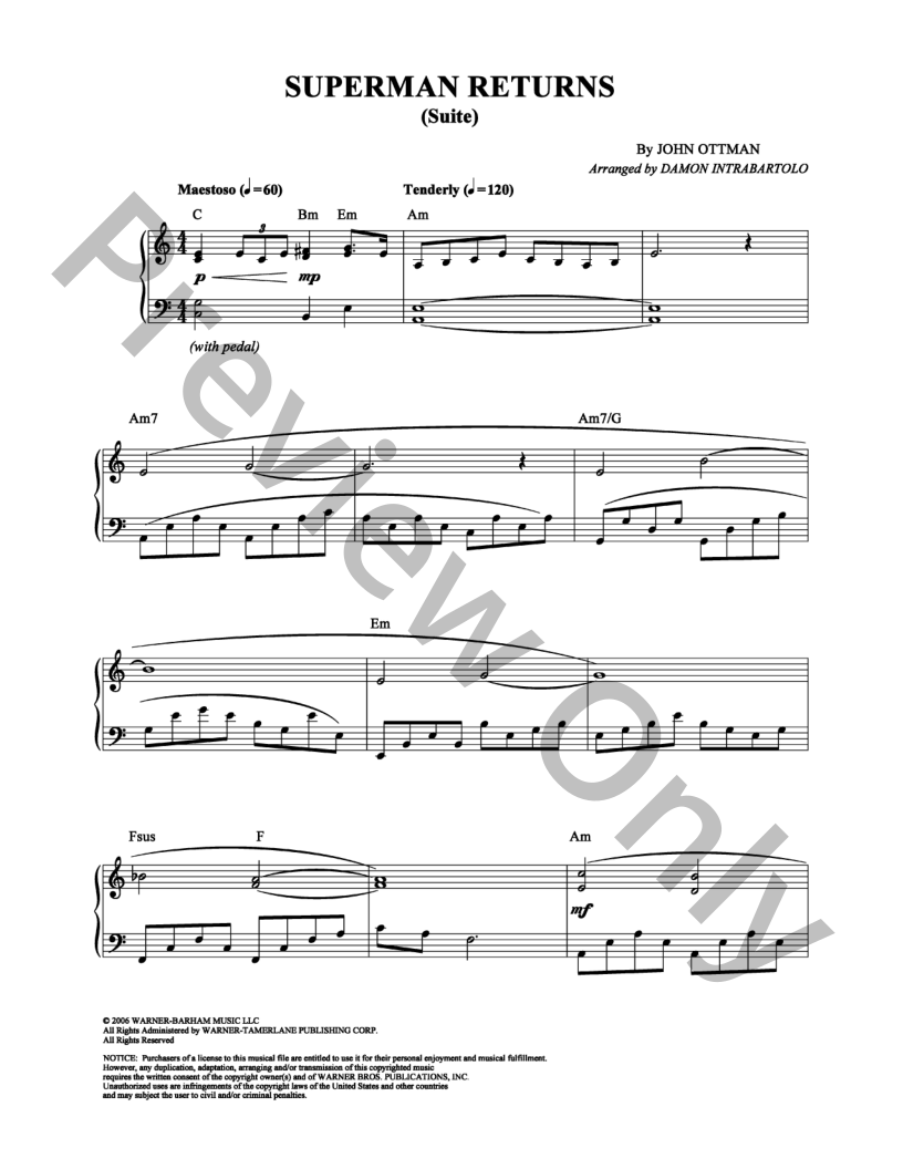 Superman Returns Suite | J.W. Pepper