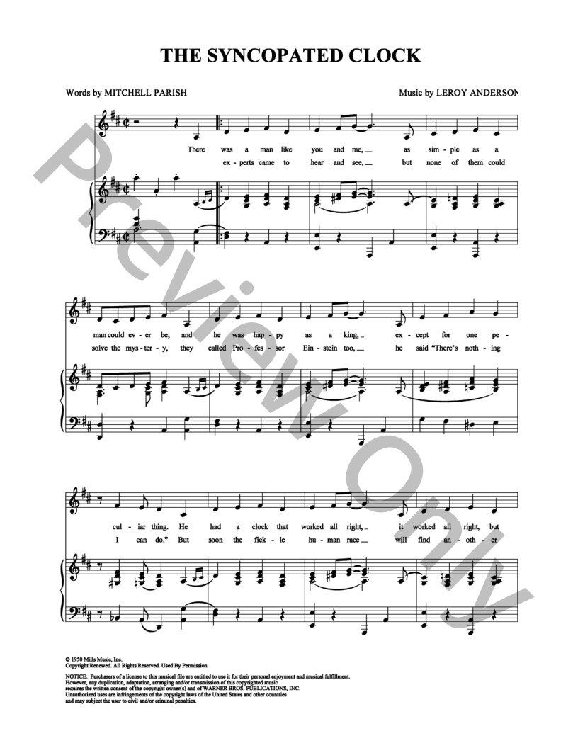 Syncopated Clock | J.W. Pepper