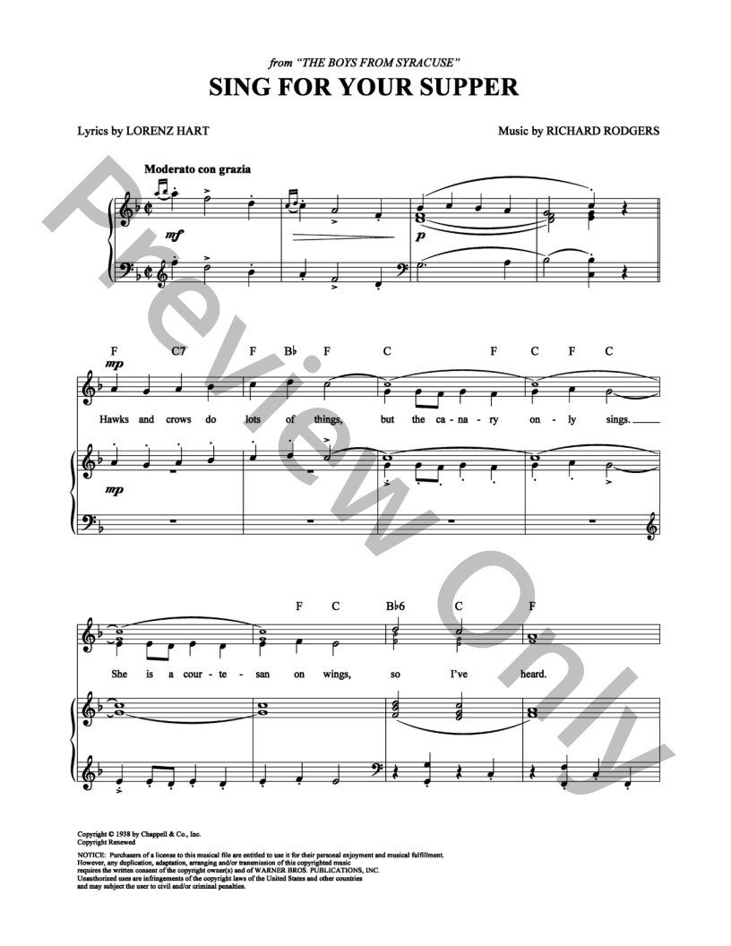 Sing for Your Supper | J.W. Pepper