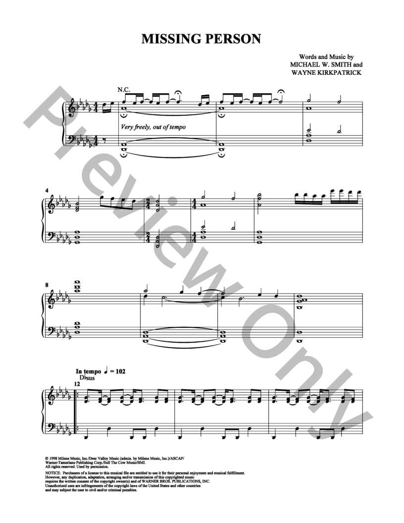 Missing Person | J.W. Pepper