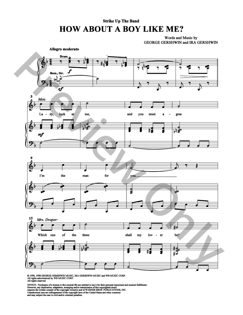 How About a Boy Like Me P/V/G Sheet Music | J.W. Pepper