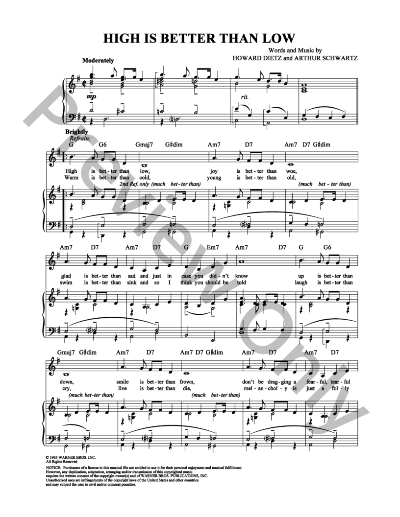 High Is Better than Low | J.W. Pepper