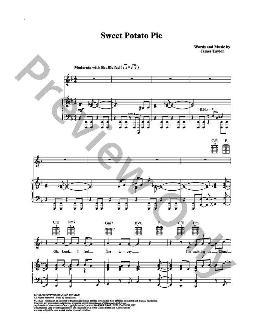 Sweet Potato Pie P/V/G Sheet Music | J.W. Pepper