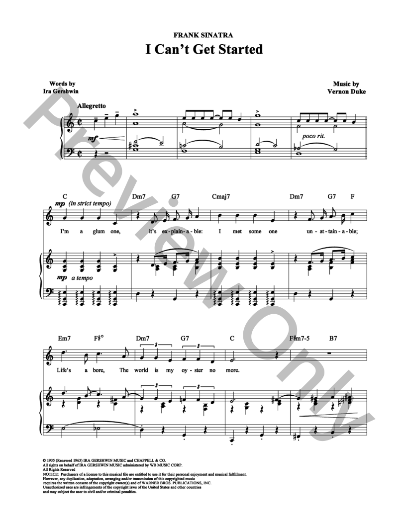 I Can't Get Started | J.W. Pepper