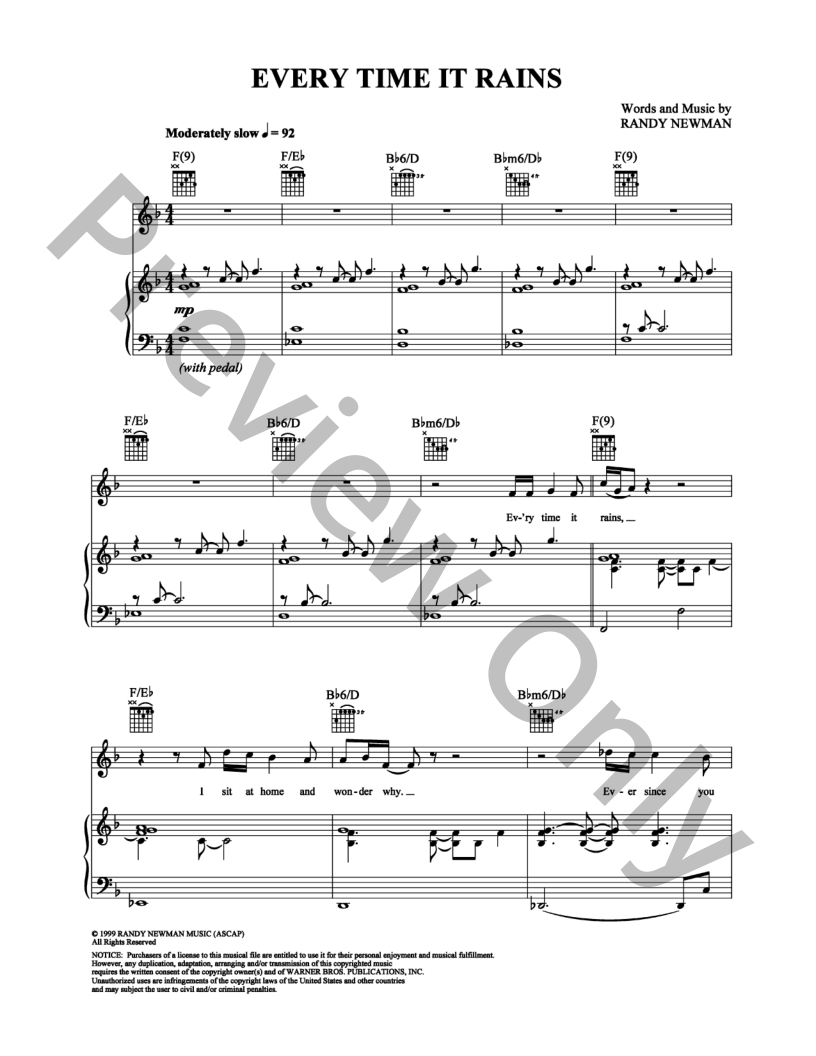 Every Time It Rains | J.W. Pepper