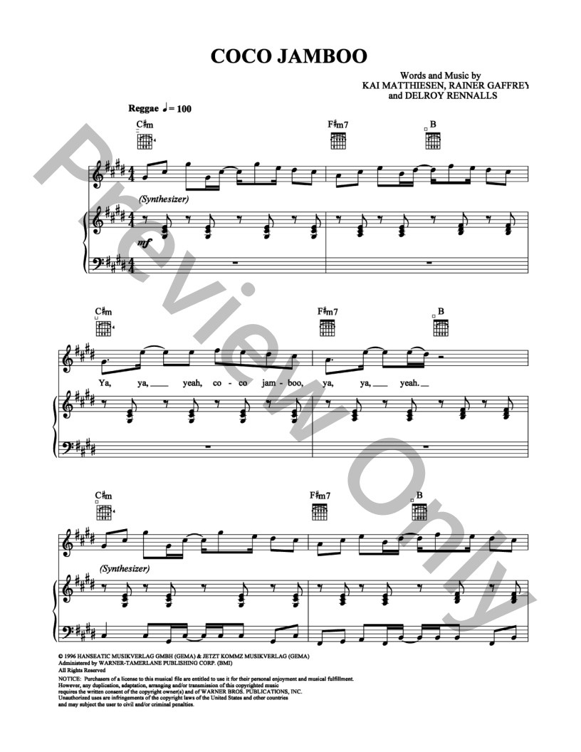 Coco Jamboo | J.W. Pepper