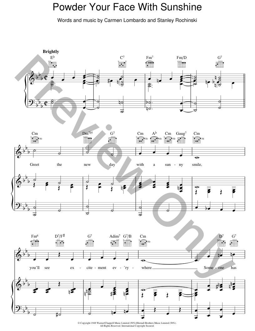 Powder Your Face With Sunshine | J.W. Pepper