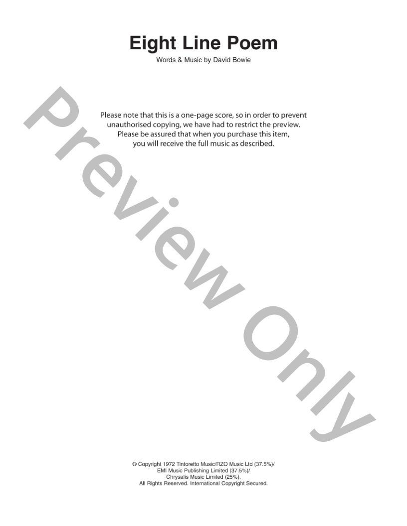 Eight Line Poem | J.W. Pepper