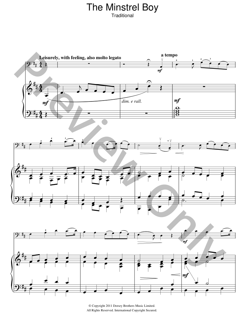 The Minstrel Boy | J.W. Pepper