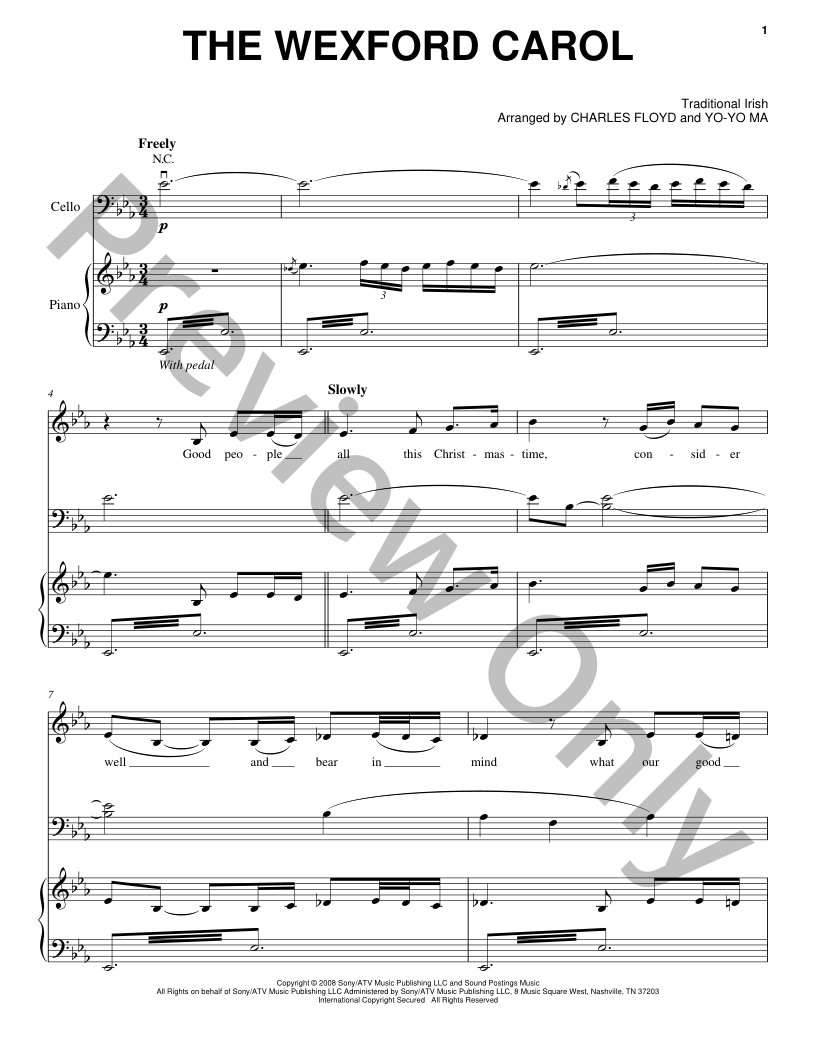 The Wexford Carol Sheet Music | J.W. Pepper