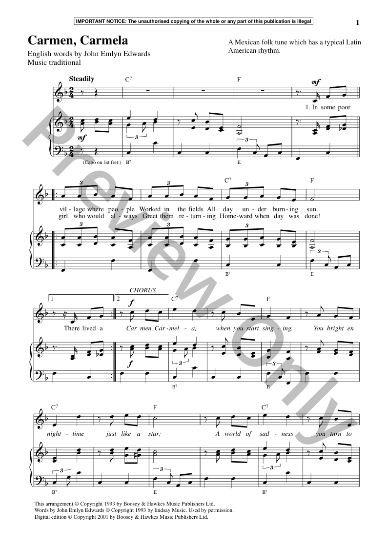 Carmen, Carmela | J.W. Pepper