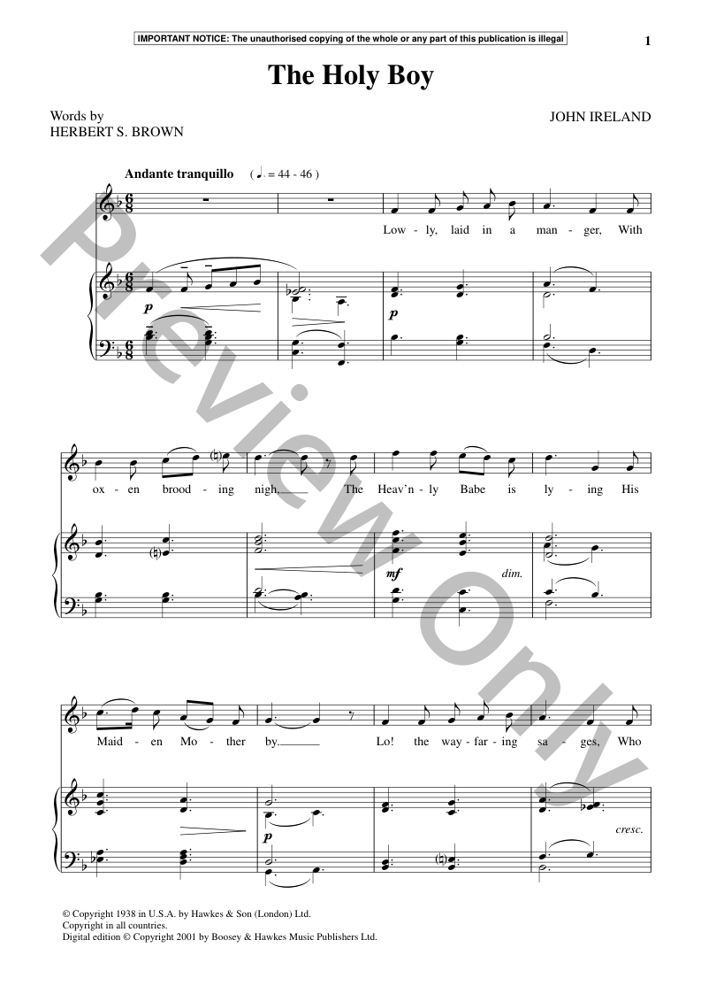 The Holy Boy | J.W. Pepper