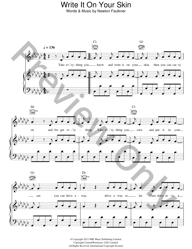 Write It On Your Skin | J.W. Pepper