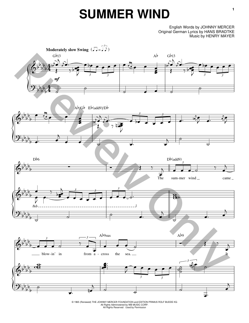 Summer Wind | J.W. Pepper