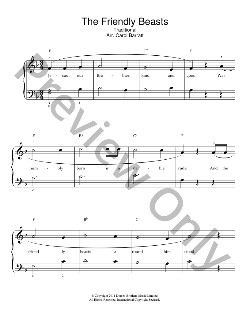 The Friendly Beasts | J.W. Pepper