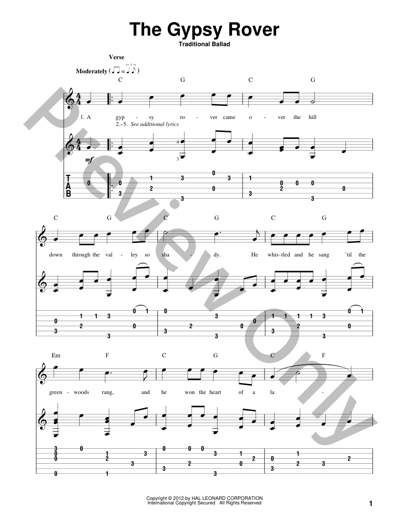 The Gypsy Rover | J.W. Pepper