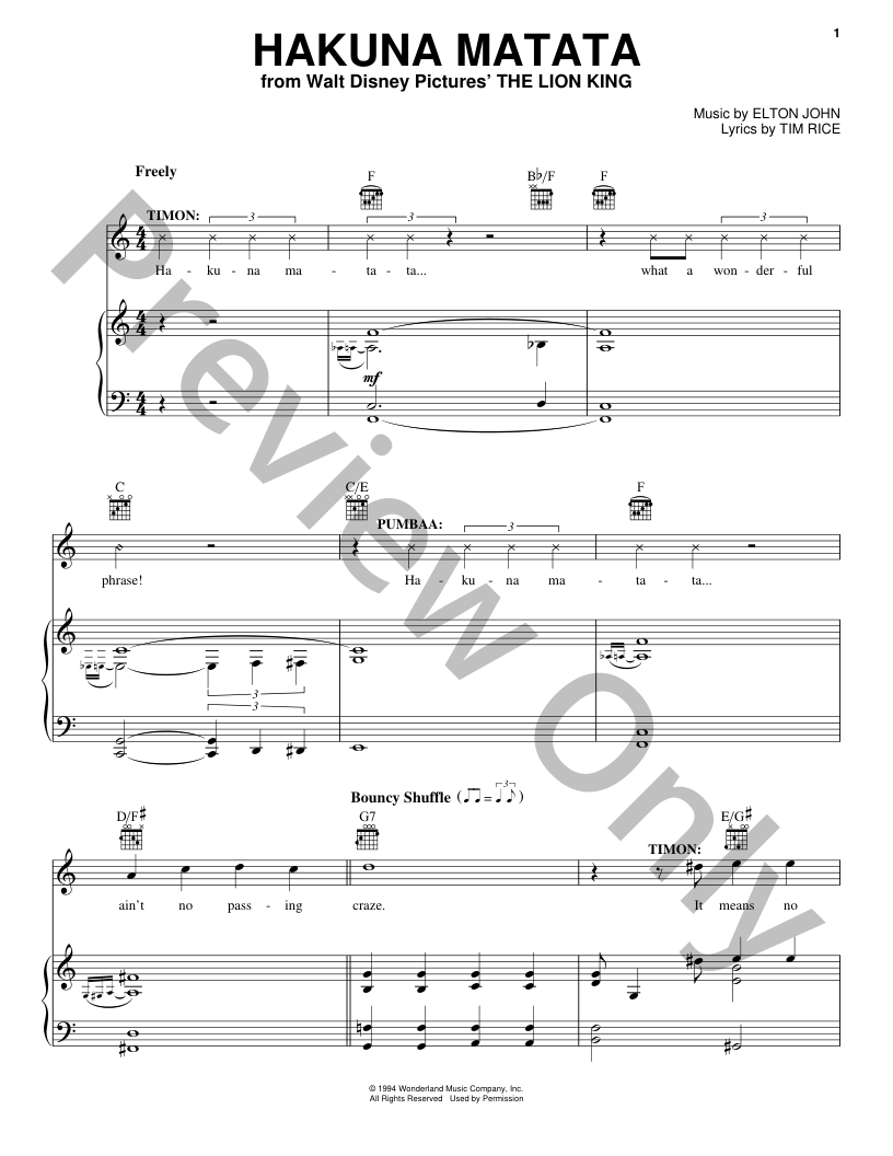 Hakuna Matata | J.W. Pepper