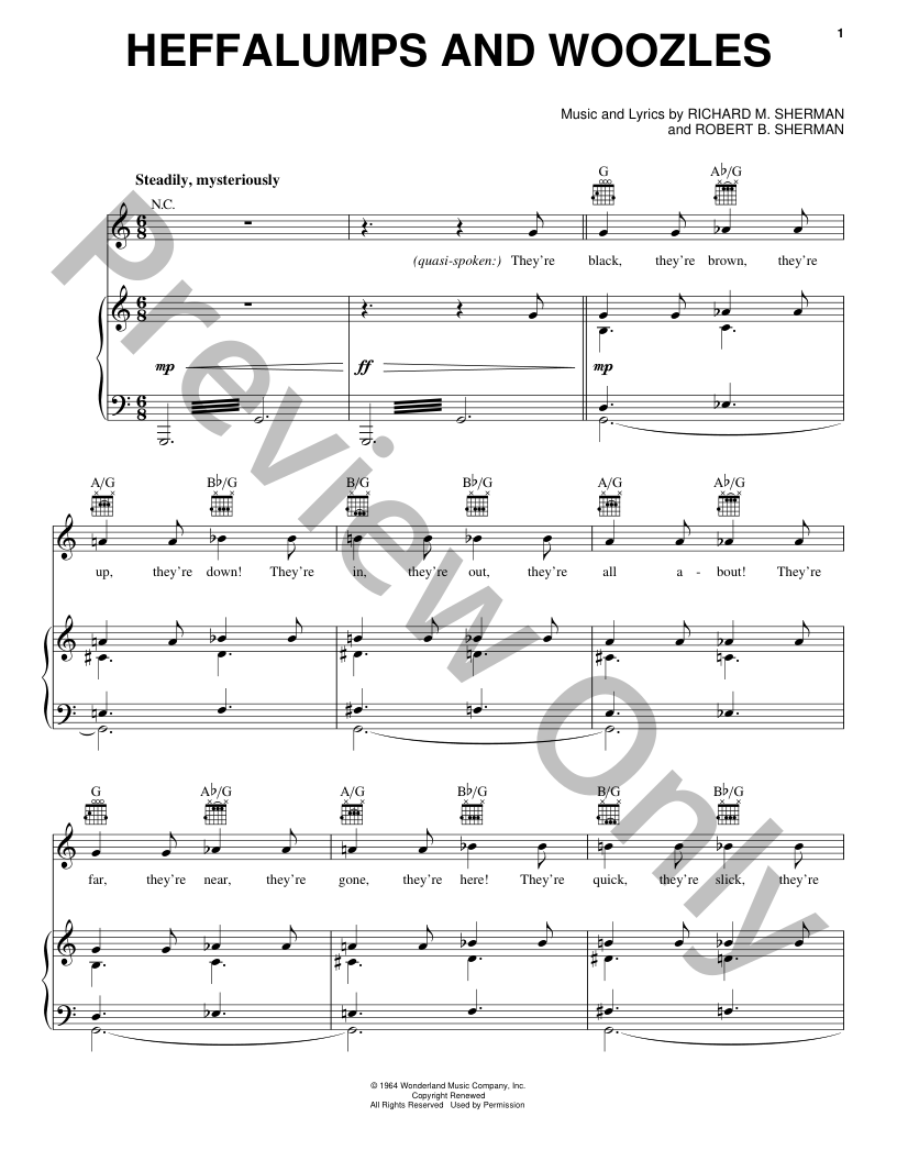 Heffalumps And Woozles | J.W. Pepper