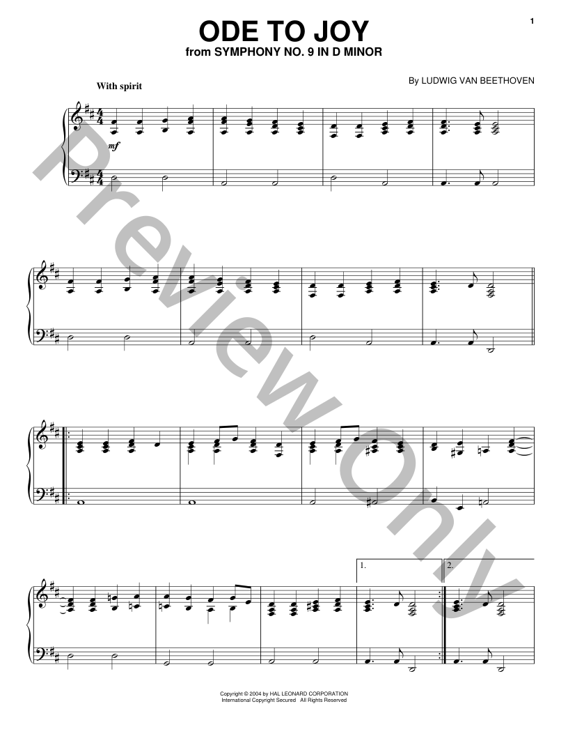 Ode To Joy | J.W. Pepper