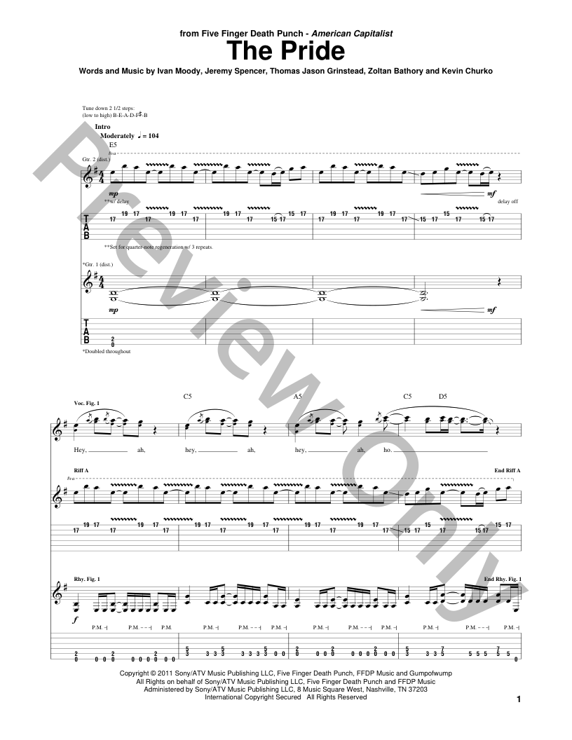 The Pride Guitar/Fretted Sheet Music | J.W. Pepper