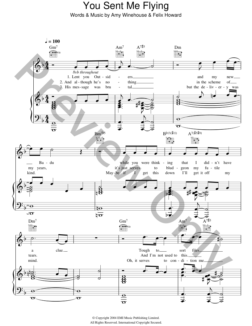 You Sent Me Flying P/V/G Sheet Music | J.W. Pepper