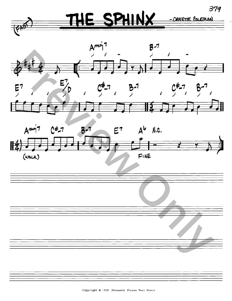 The Sphinx P/V/G Sheet Music | J.W. Pepper
