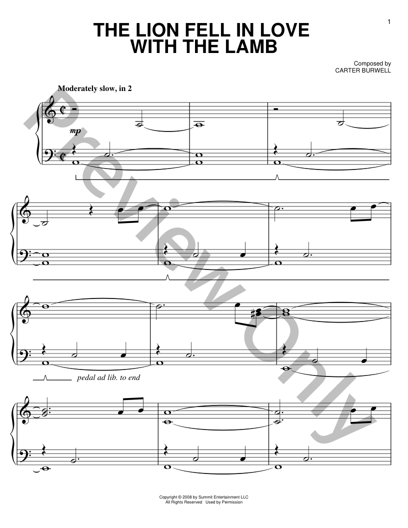 The Lion Fell In Love With The Lamb | J.W. Pepper