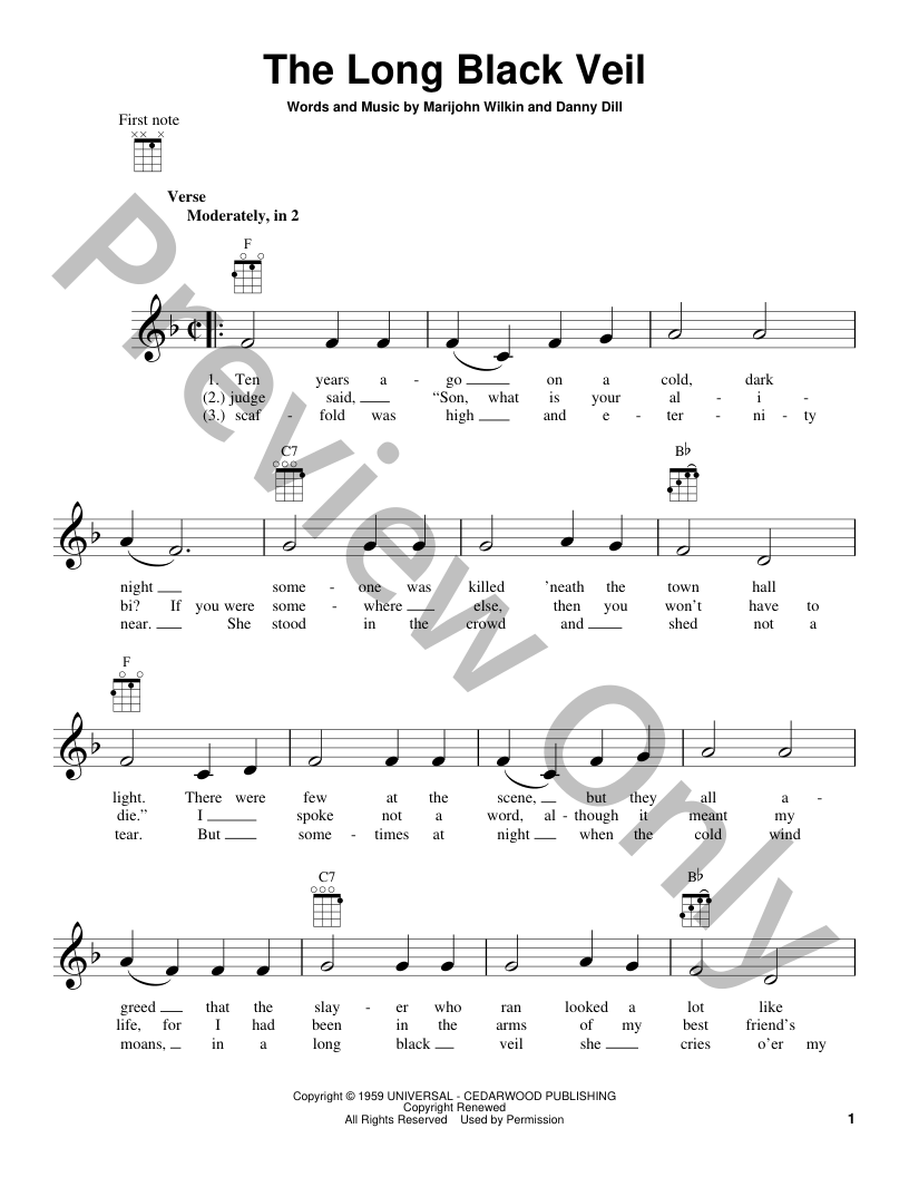 The Long Black Veil | J.W. Pepper