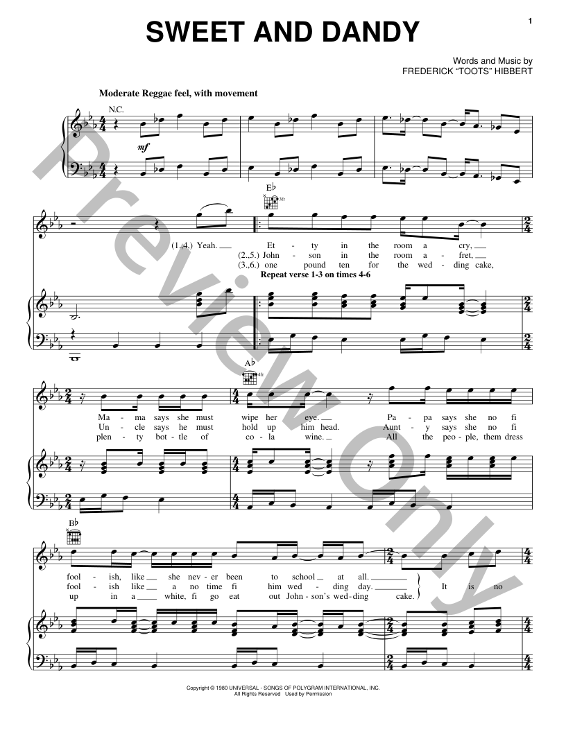 Sweet And Dandy P/V/G Sheet Music | J.W. Pepper