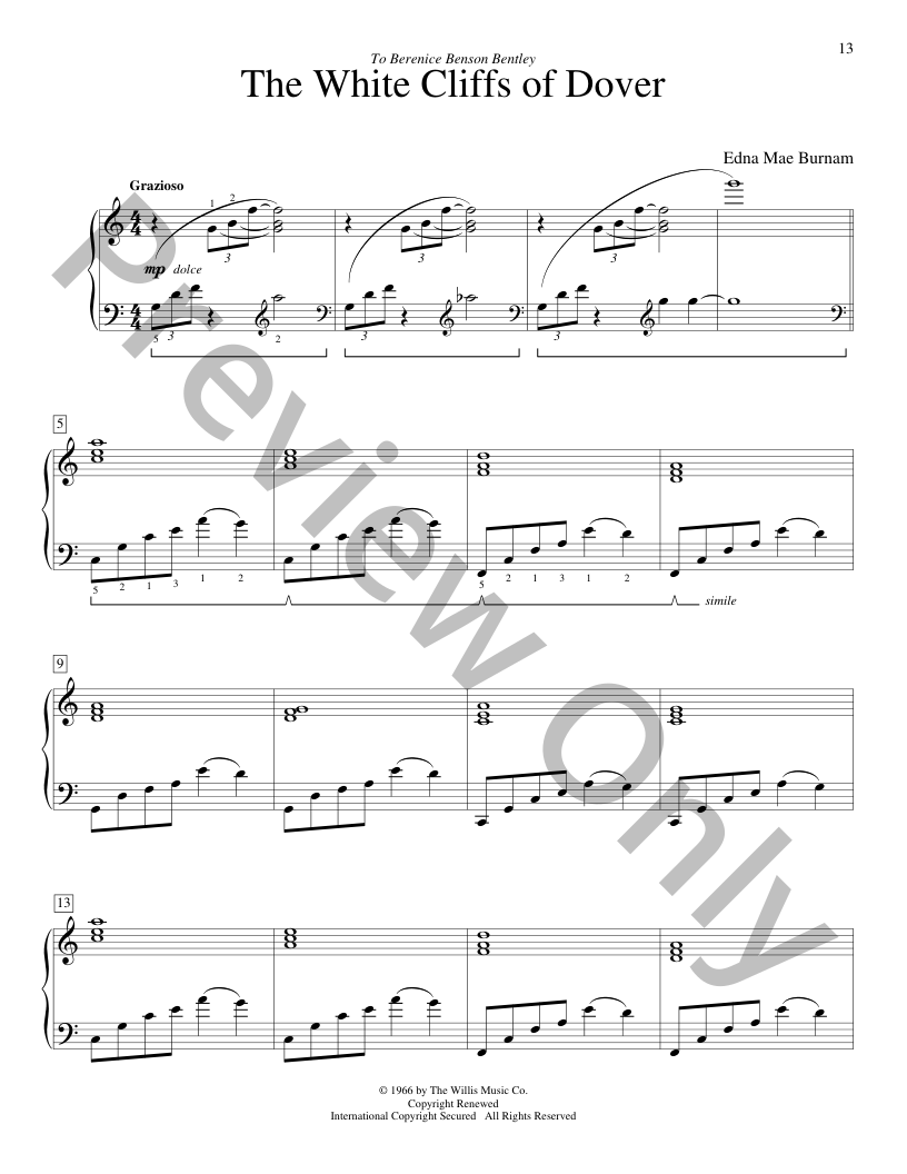 The White Cliffs Of Dover | J.W. Pepper