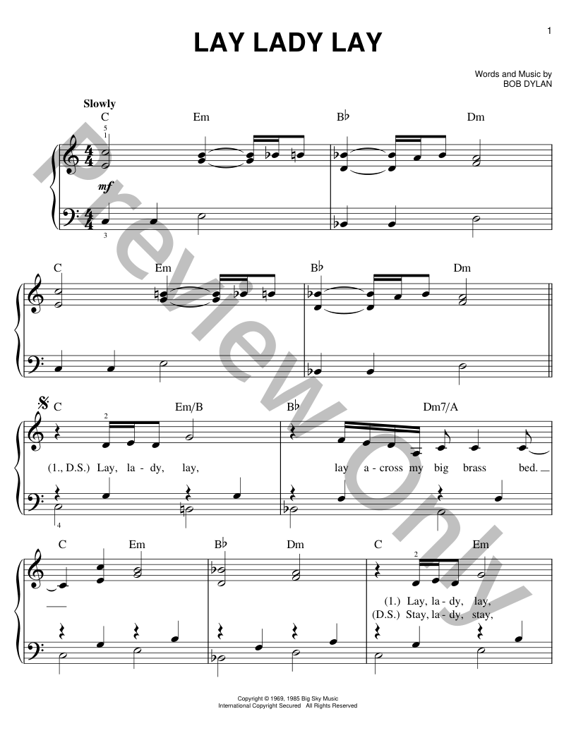 Lay Lady Lay | J.W. Pepper