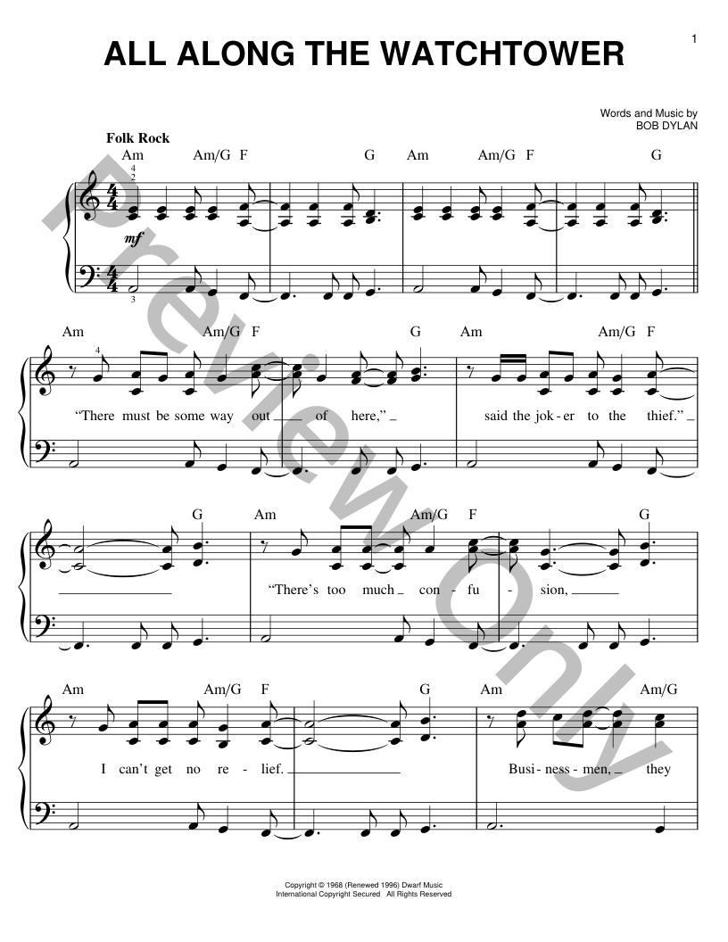 All Along The Watchtower | J.W. Pepper