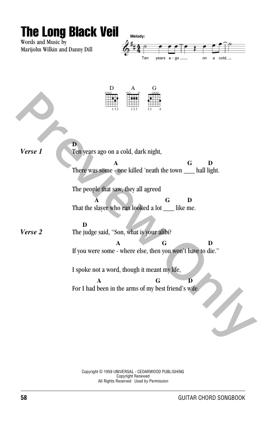 The Long Black Veil | J.W. Pepper