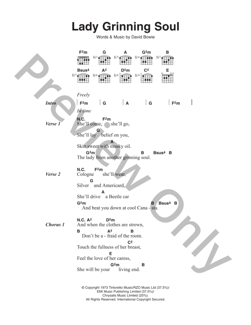 Lady Grinning Soul Guitar/Fretted Sheet Music | J.W. Pepper