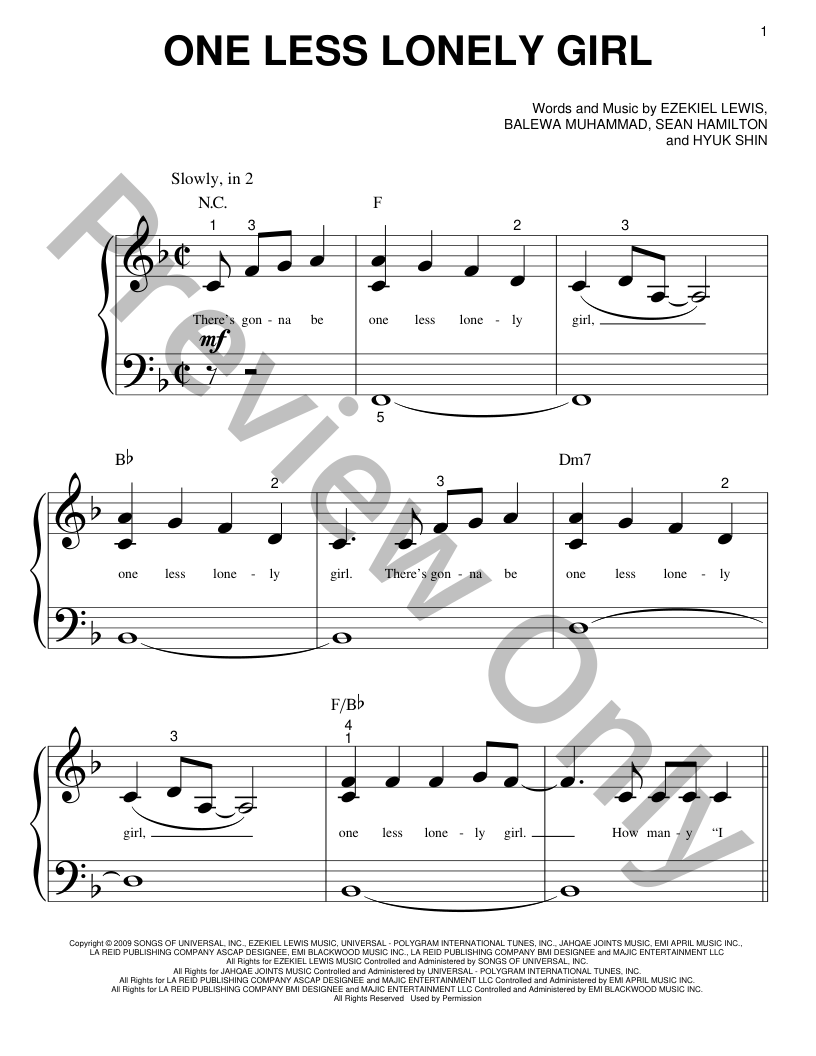 One Less Lonely Girl | J.W. Pepper