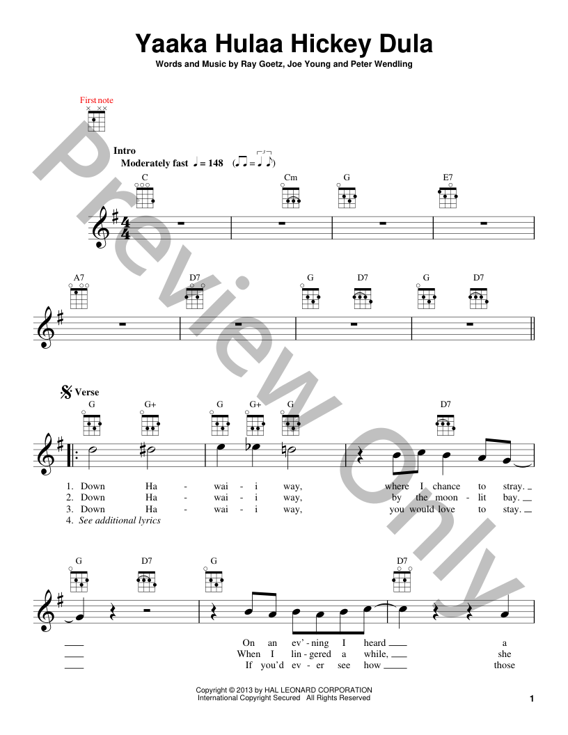 Yaaka Hulaa Hickey Dula | J.W. Pepper