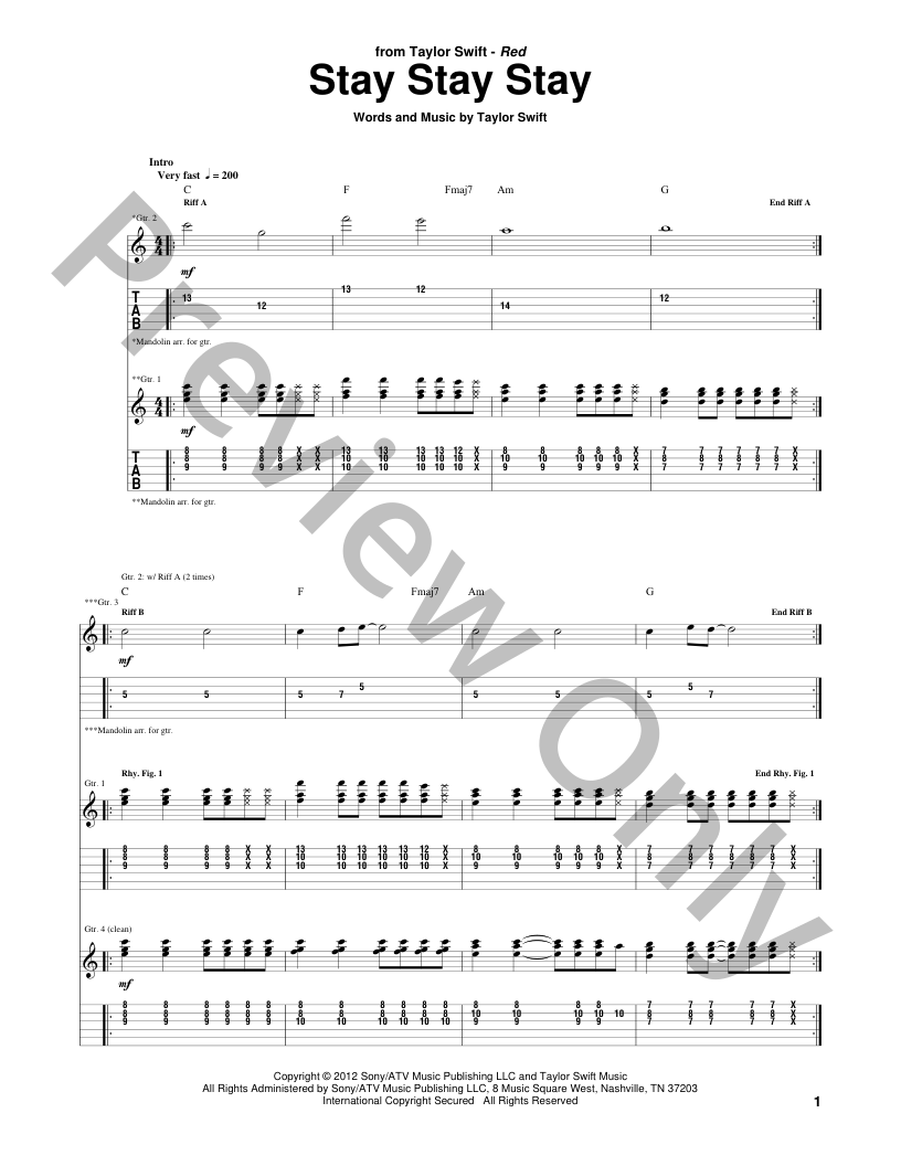 Stay Stay Stay | J.W. Pepper