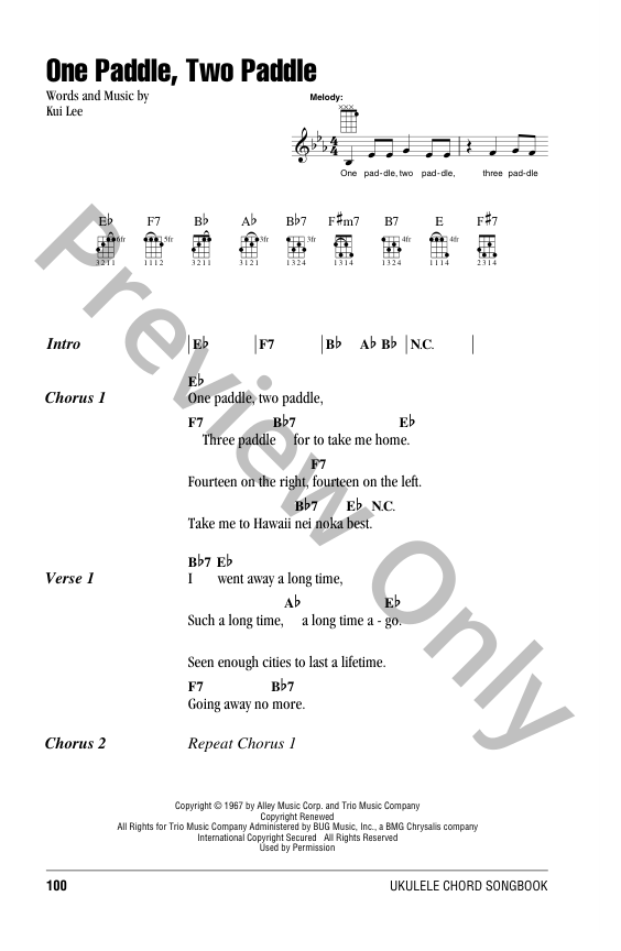 One Paddle, Two Paddle Guitar/Fretted Sheet Music | J.W. Pepper
