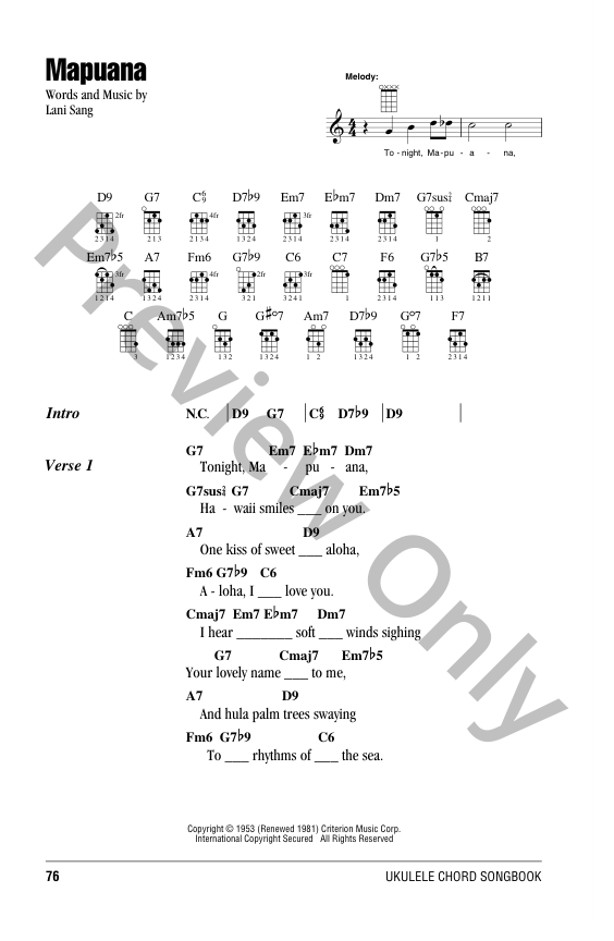 Mapuana | J.W. Pepper