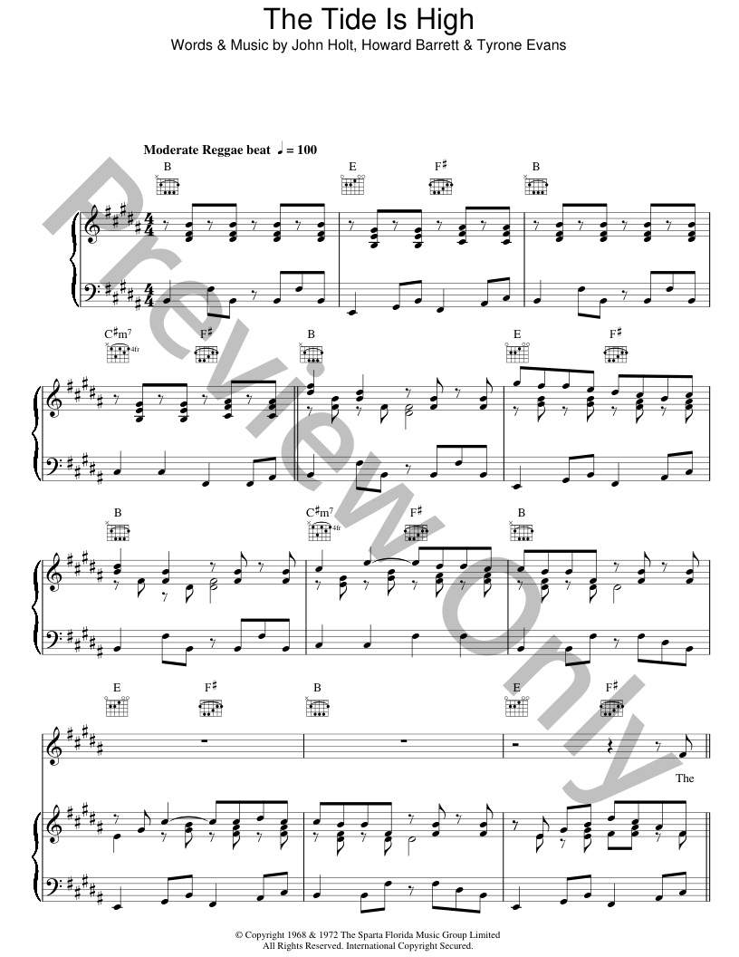 The Tide Is High | J.W. Pepper