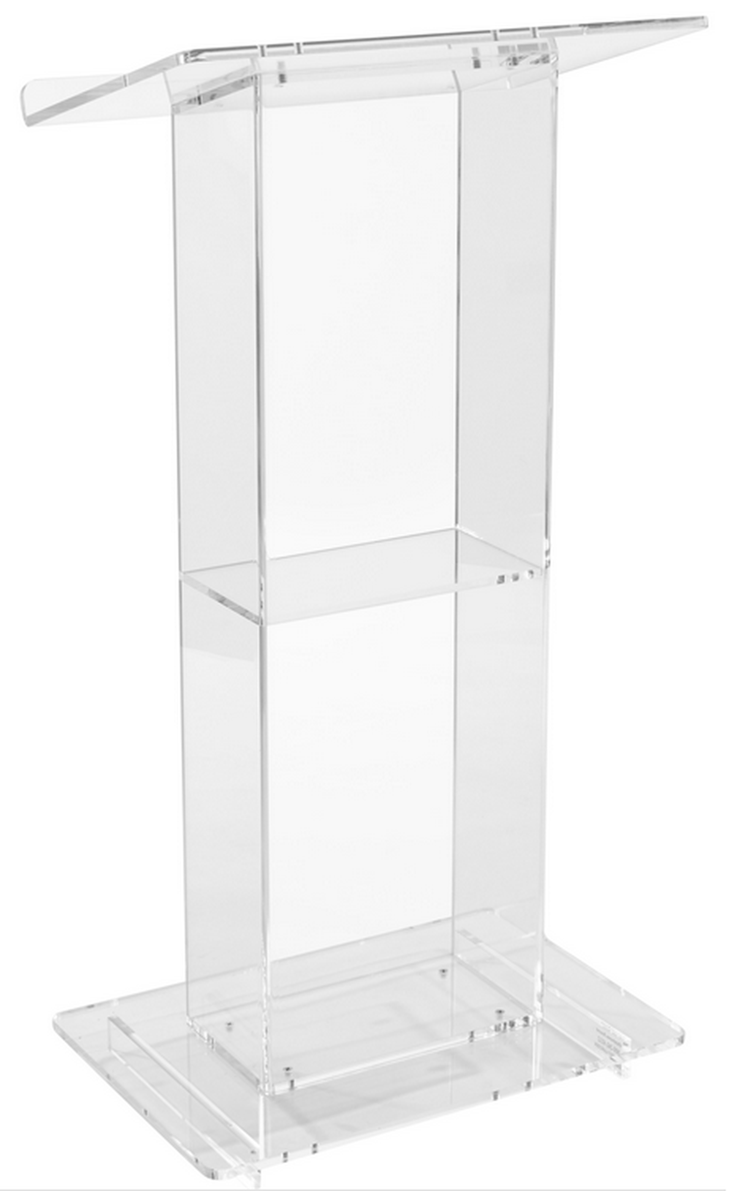 Clear Acrylic Lectern and Podium with Shelf | J.W. Pepper