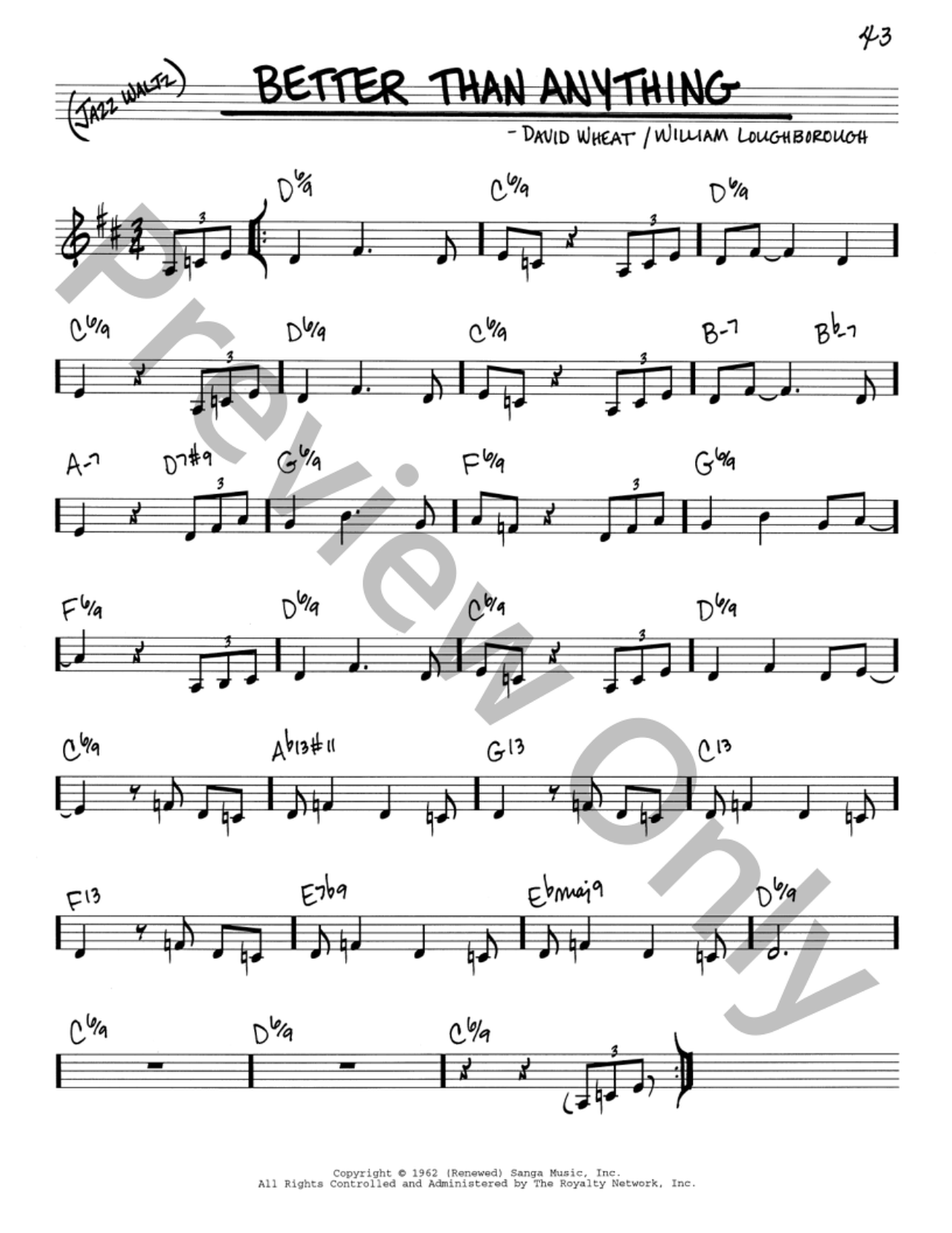 Better Than Anything P/V/G Sheet Music | J.W. Pepper