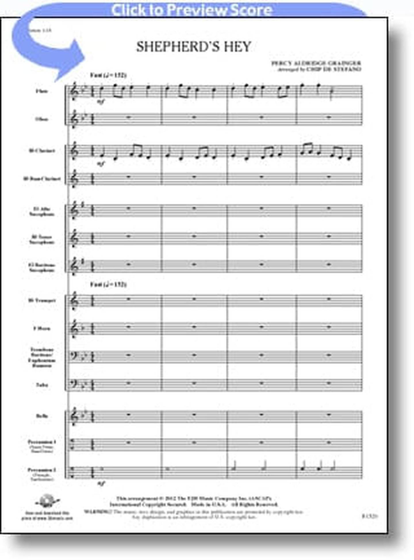Shepherd's Hey Concert Band Sheet Music | J.W. Pepper