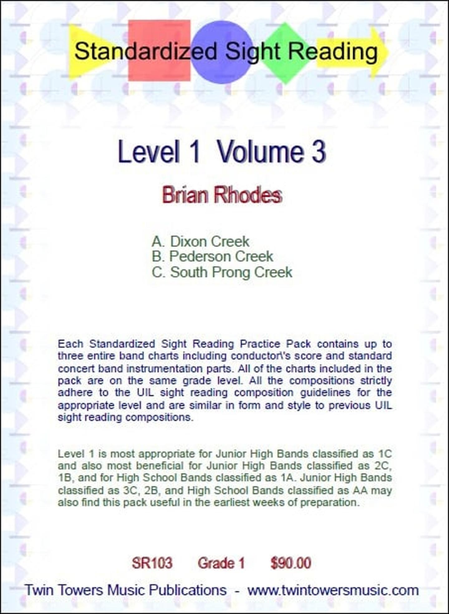 Sight Reading Practice Packs Level 1 Volume 3 | J.W. Pepper