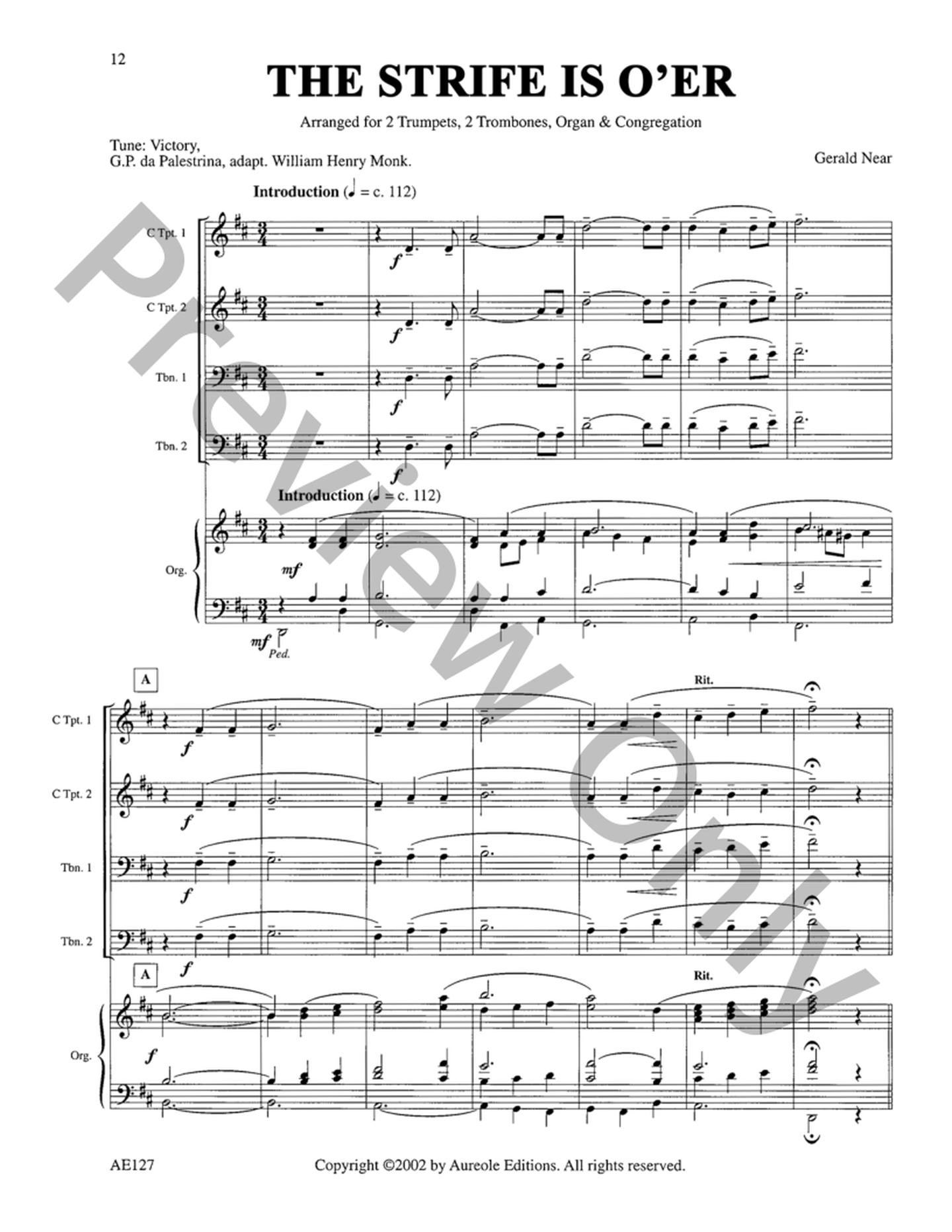 The Strife is O'er | J.W. Pepper