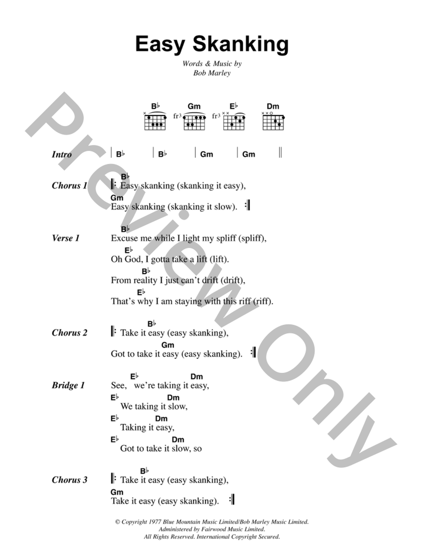 Easy Skanking | J.W. Pepper